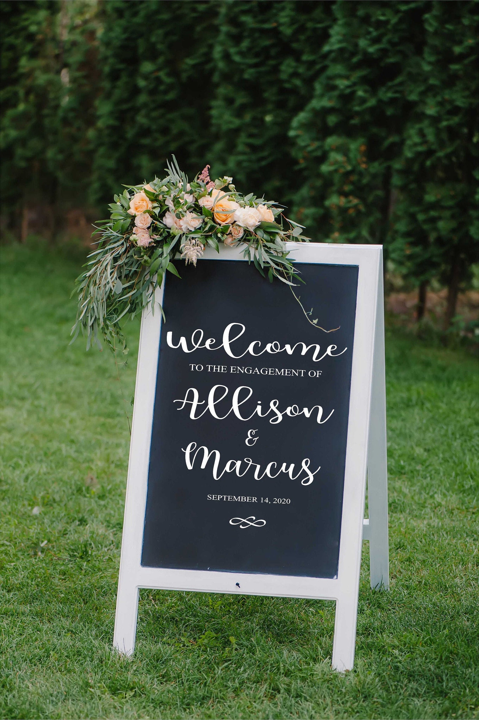 Engagement Welcome Sign Custom Engagement Signs Engagement | Etsy