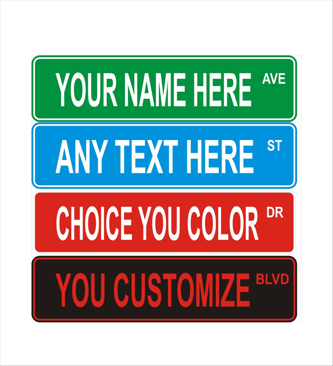 2 Sided Custom Street Sign Custom Signs | Personalized Street Sign | 6 ...