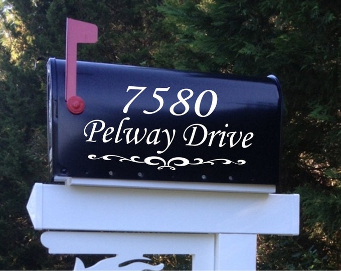 Reflective Extra Large Classy House Numbers Mailbox Decals Address Sign ...