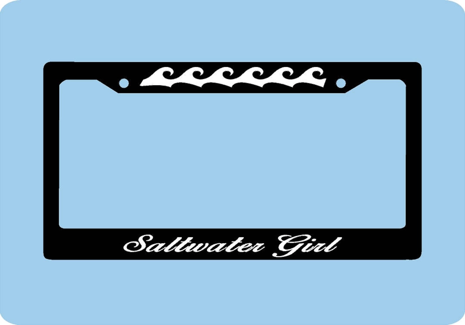 Saltwater Girl License Plate Frame | License Plate | | Beach Lovers ...