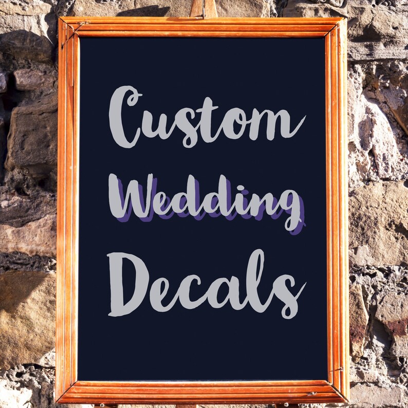 Bridal Shower Decals Custom Wedding Signs Wedding Decals - Etsy