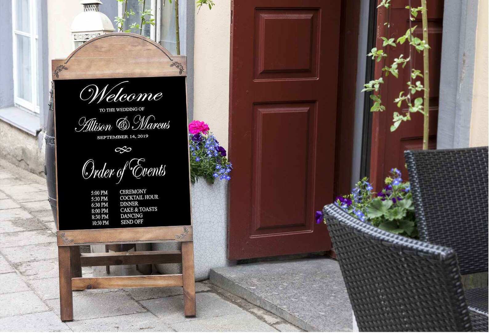 Wedding Order of Events Decal Wedding Itinerary Decal | Etsy