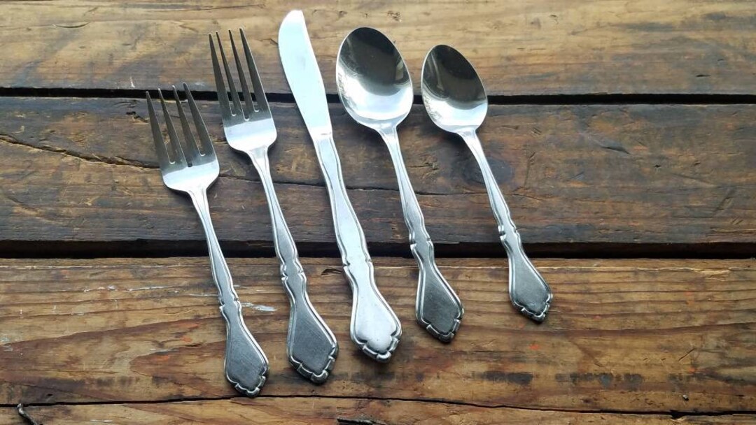 SPRING MEADOW WF Washington Forge Vintage Stainless Steel 45pc Flatware ...