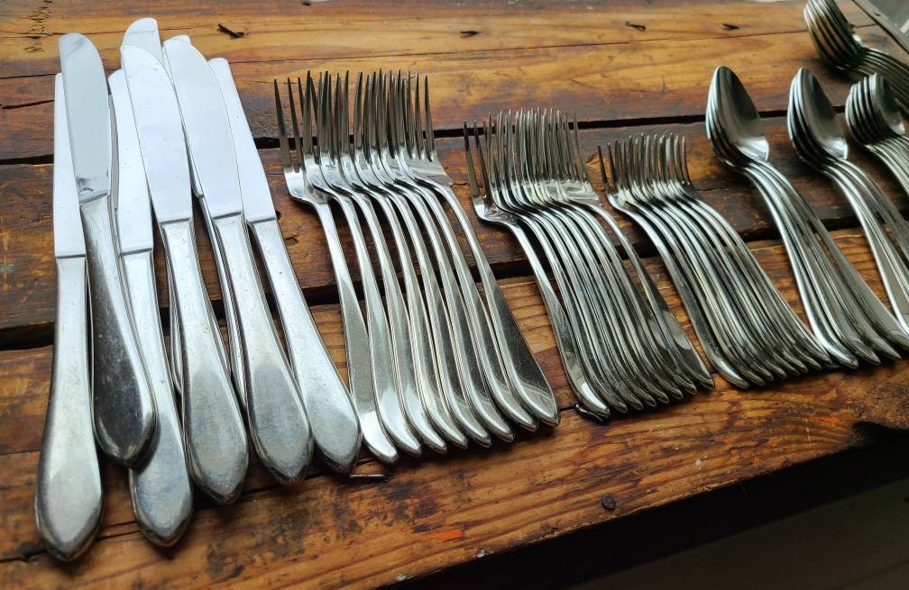 Retroneu ROSEANNE Vintage 90s Stainless Steel Flatware Glossy ...