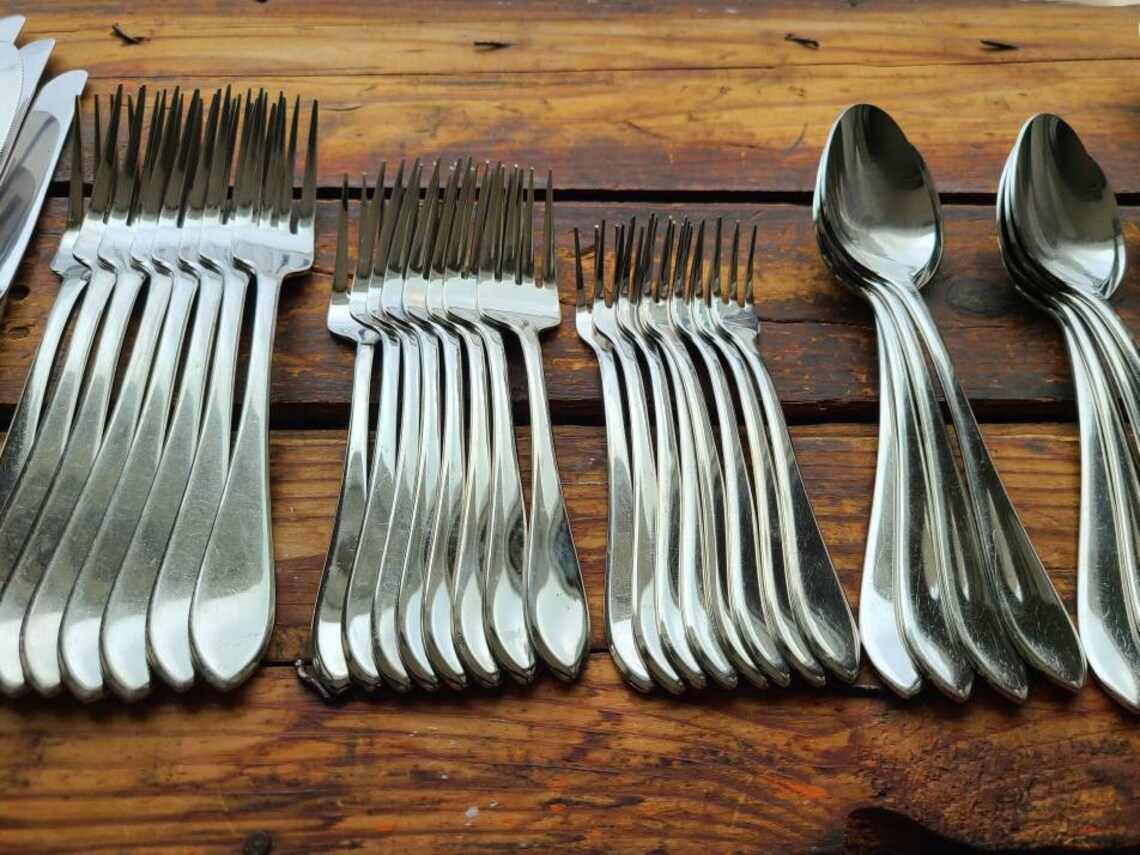 Retroneu ROSEANNE Vintage 90s Stainless Steel Flatware Glossy ...