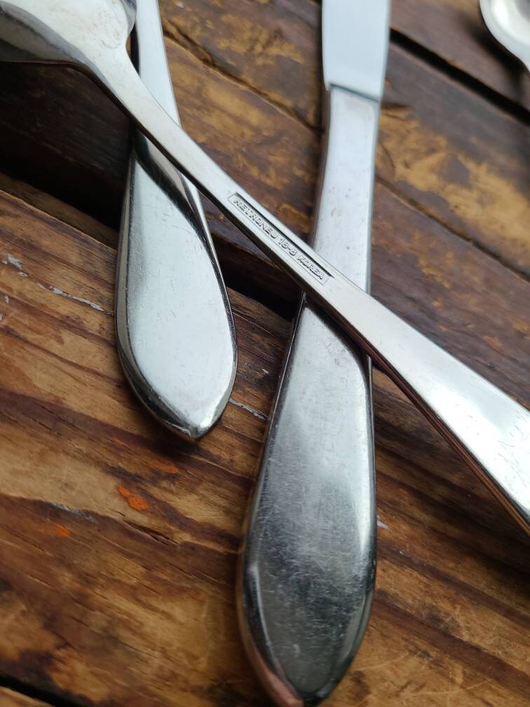 Retroneu ROSEANNE Vintage 90s Stainless Steel Flatware Glossy ...