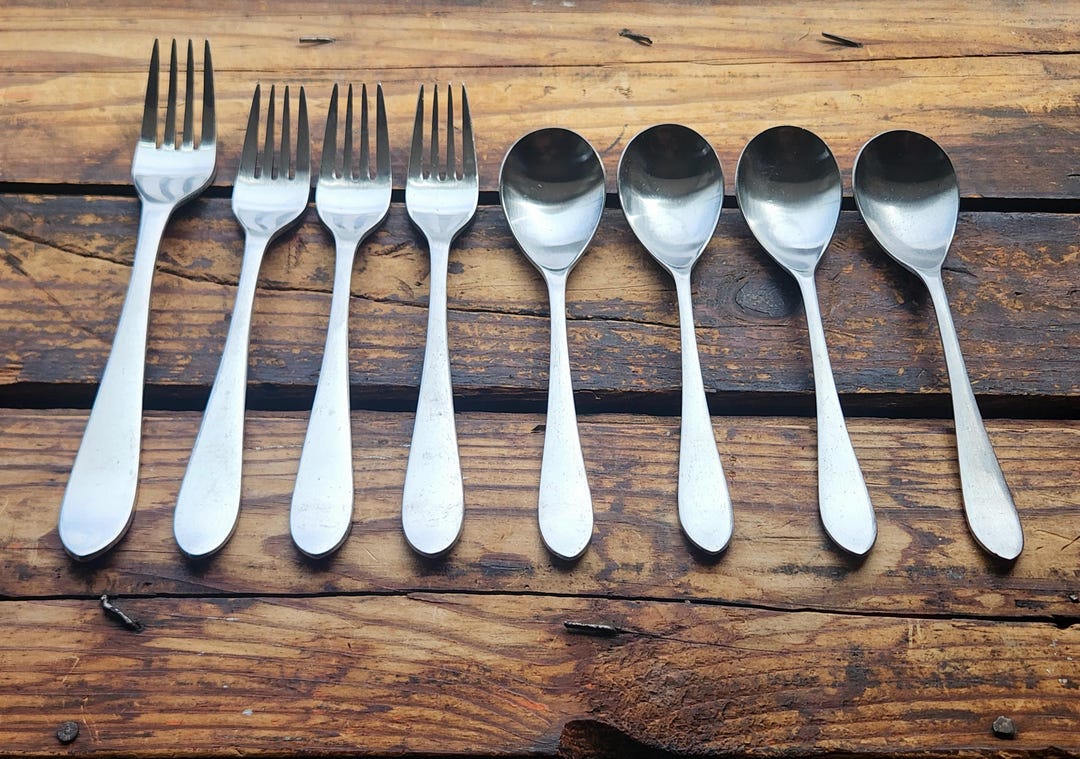 Vintage 8 Piece Lot Robert Welch Meridian Satin Flatware Silverware ...