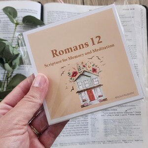Verse Cards Set of 21, Community Pack - Romans 12, Watercolor Floral ...