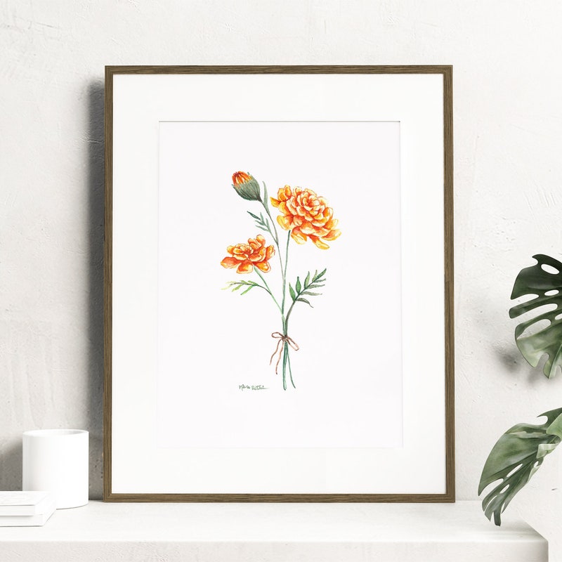 Marigold Print - Etsy
