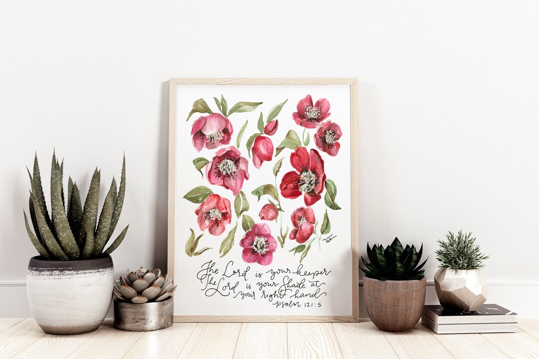 The Lord is Your Keeper Psalm 121:5 - Scripture Verse Watercolor ...