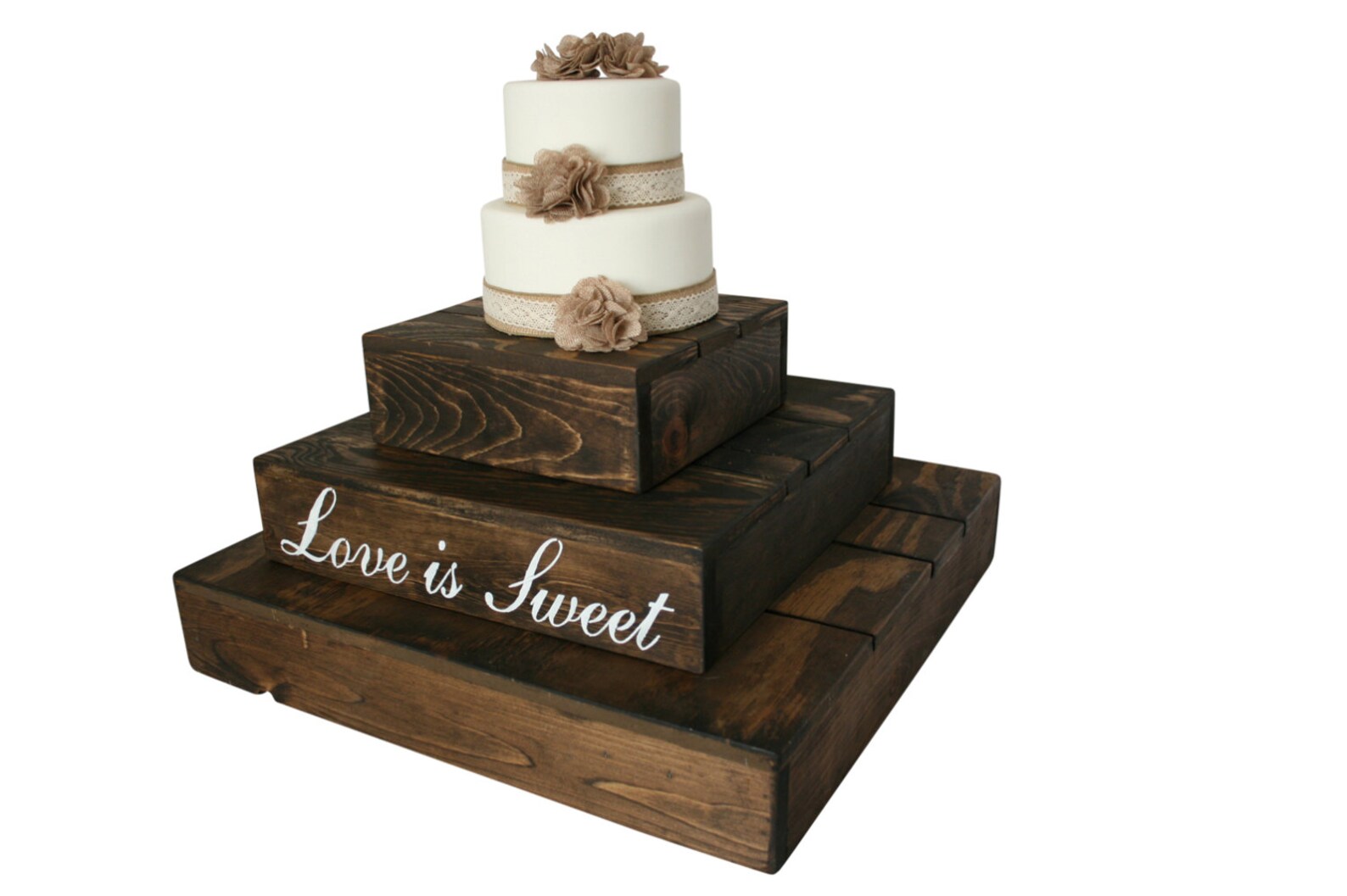 Rustic Wood Cake Stand Cupcake Wedding Country Barn Farmhouse ...