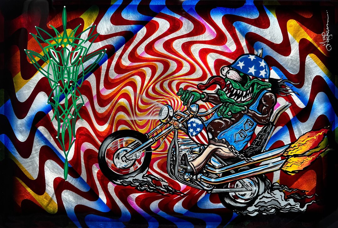 Rat Fink Style Easy Rider Monster Psychedelic Counterculture Original ...