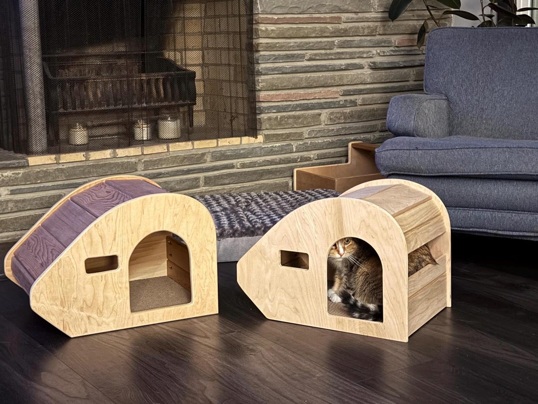 Handmade Cat Camper With Scratch Pad Base - Etsy