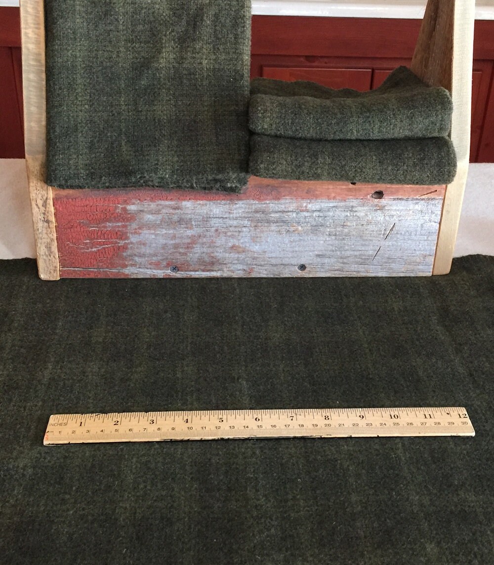 Deep Pine Green Hand Dyed Wool Fabric for Rug Hooking, Applique, Penny ...