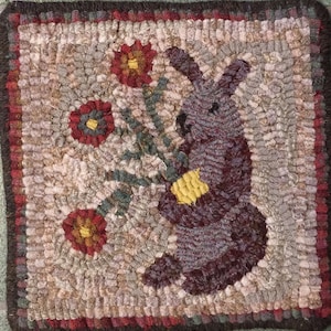 Rug Hooking Pattern, Lilac the Spring Bunny, 8" X 8" P145 - Etsy