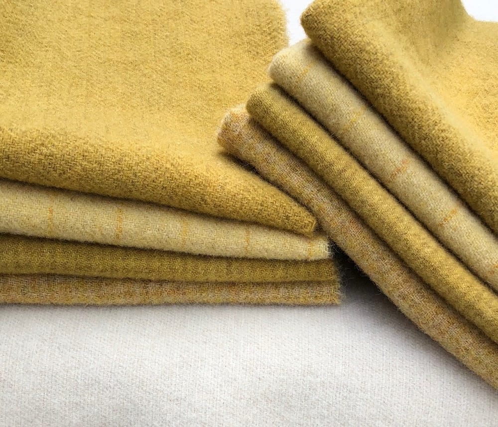 Yellow Wool Bundle, Summer Sunflowers, Hand dyed and Mill dyed Wool ...