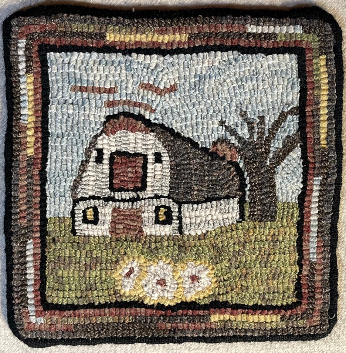 Rug Hooking Pattern for old Gambrel Barn a - Etsy