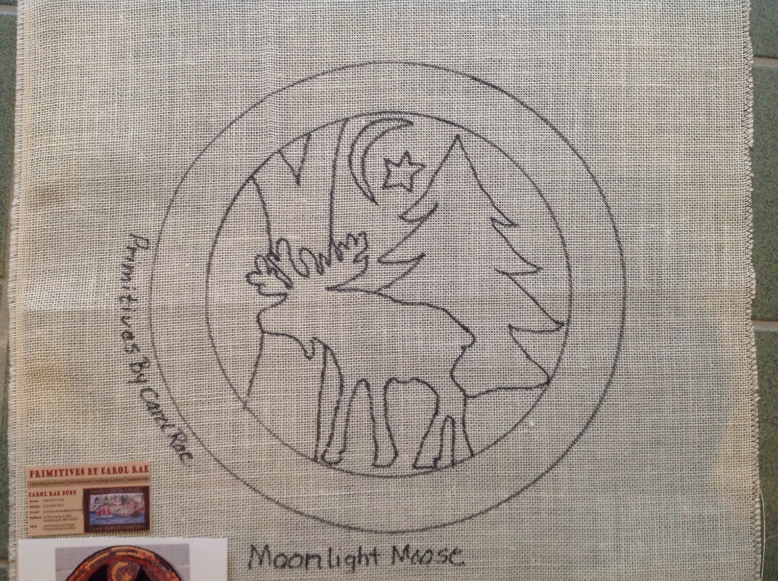 Rug Hooking Pattern for moonlight Moose Chair Pad - Etsy