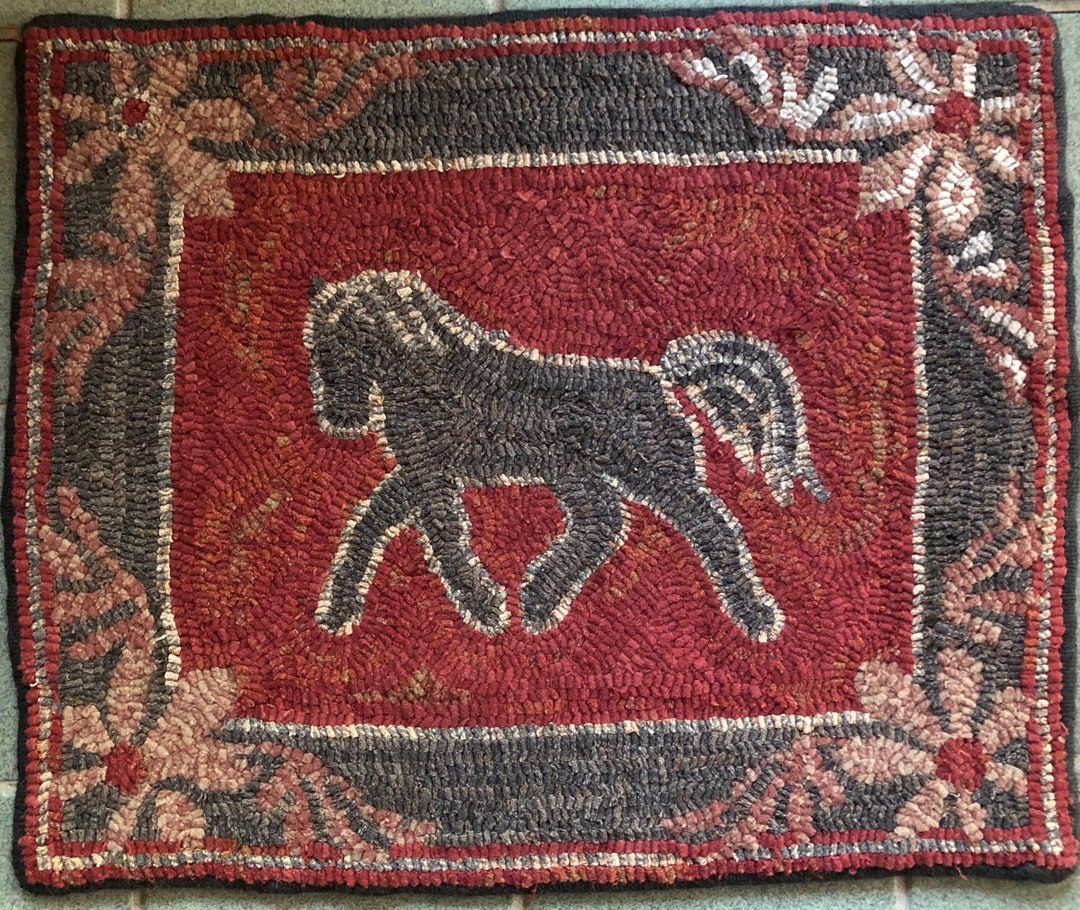Rug Hooking Pattern, Horse and Flowers, 18" X 22" P171 - Etsy