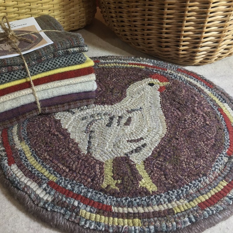 Chickens Rug Hooking - Etsy