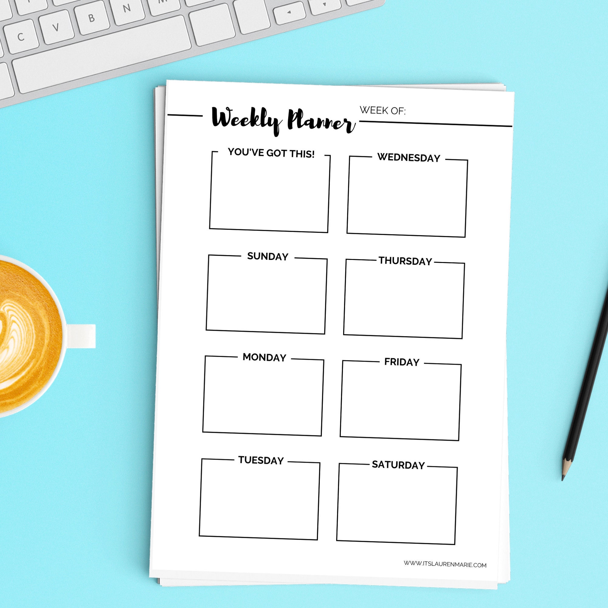 2022 Fillable, Reusable, Printable PDF WEEKLY PLANNER - Etsy