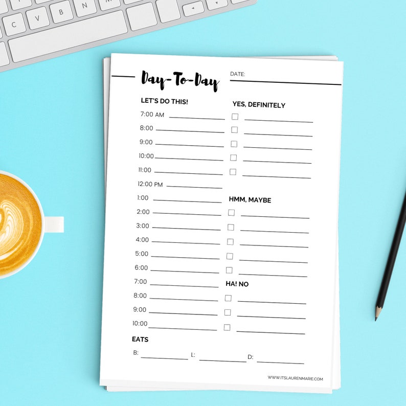 2022 Fillable, Reusable, Printable PDF DAILY PLANNER - Etsy