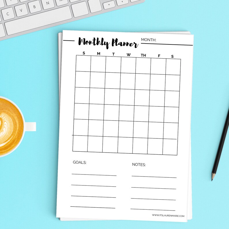 2022 Fillable, Reusable, Printable PDF MONTHLY PLANNER - Etsy Canada