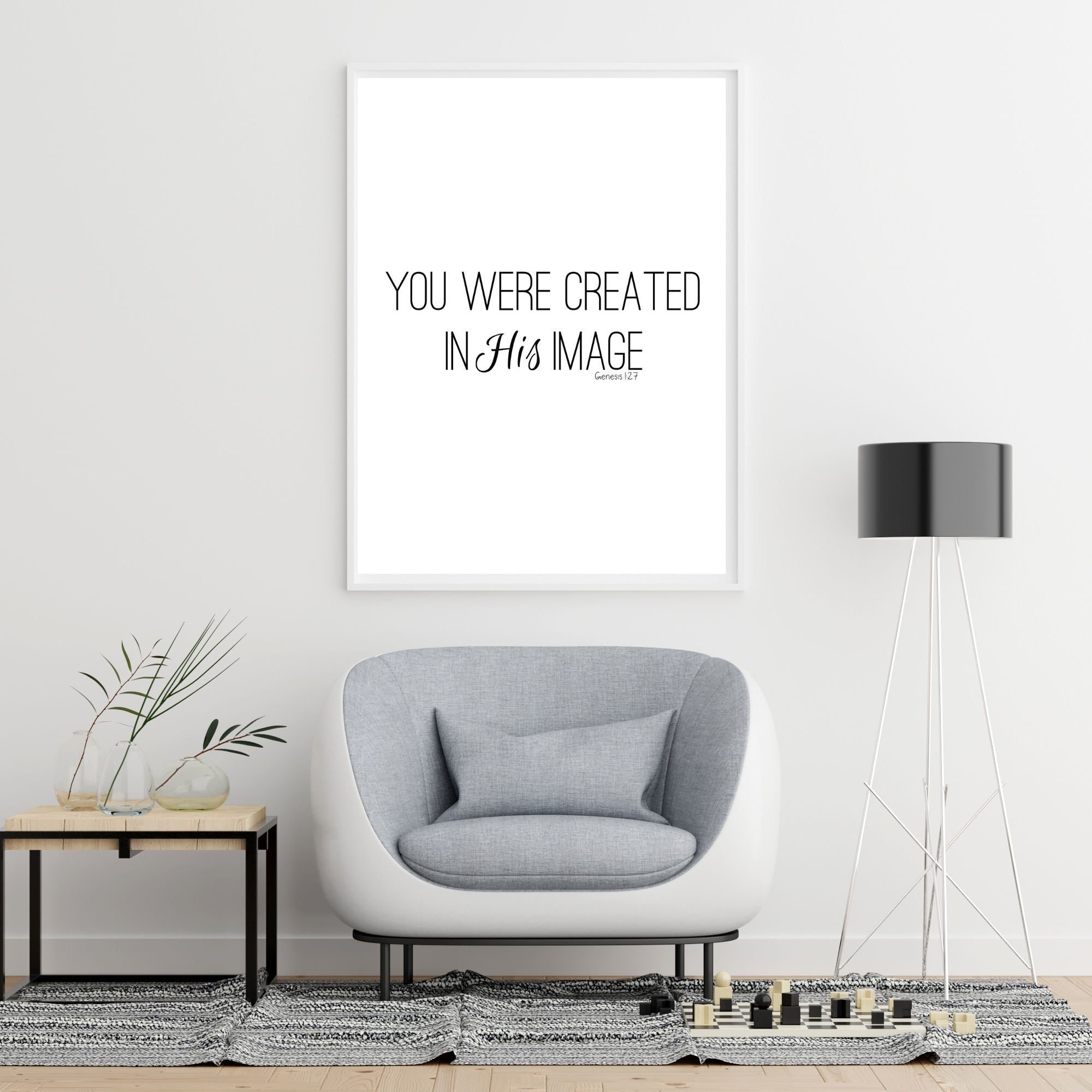 Genesis 1:27 Printable Scripture Bible Verse Print - Etsy