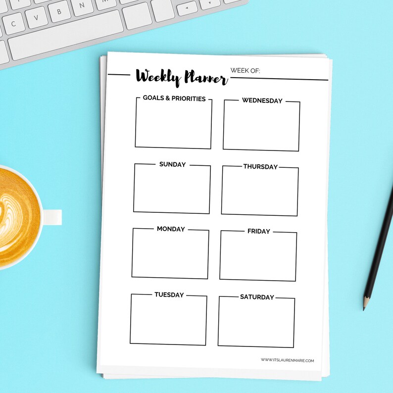 2022 Fillable Reusable Printable PDF WEEKLY PLANNER - Etsy