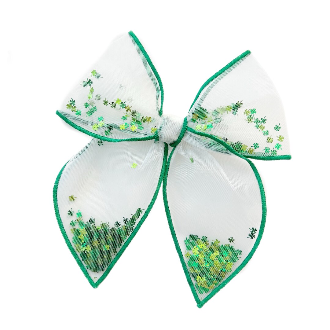 Large Saint Patricks Day Bow Hair Bow for Girls Hair Accessory ...