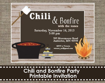 Chili Party Invitation - Etsy