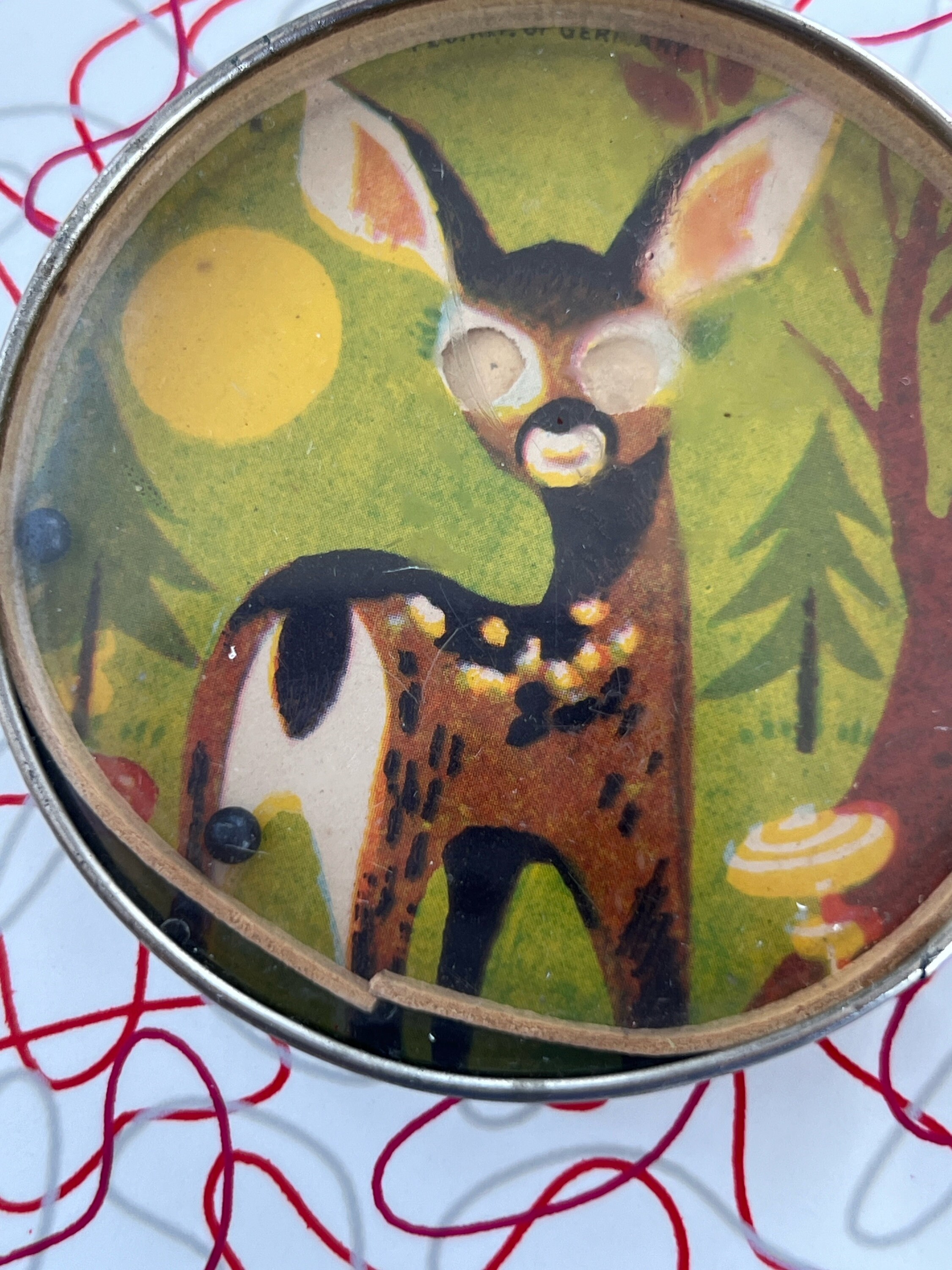 Dexterity Puzzle - Mirror - Ball - Maze - Game - Deer - Mid Century ...