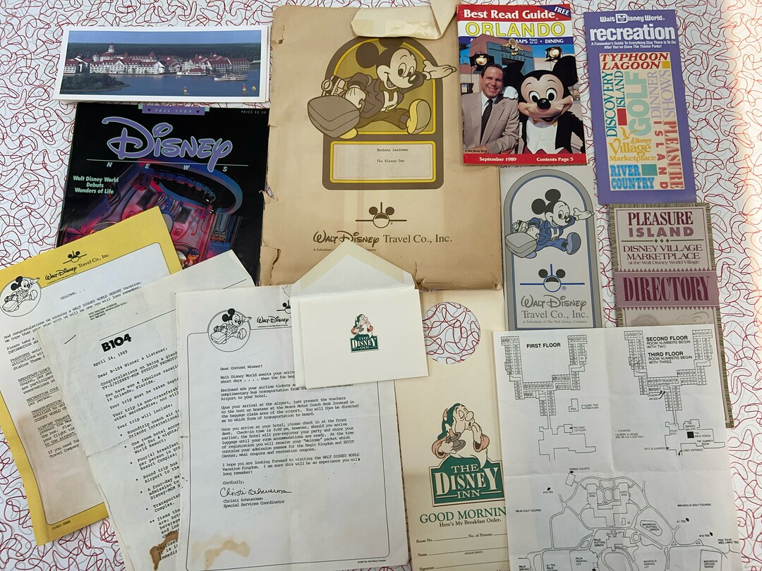 Disney Collectible - Ephemera Lot - Inn - Map - Parks - Guide - Package - Eighties - N1 - Etsy