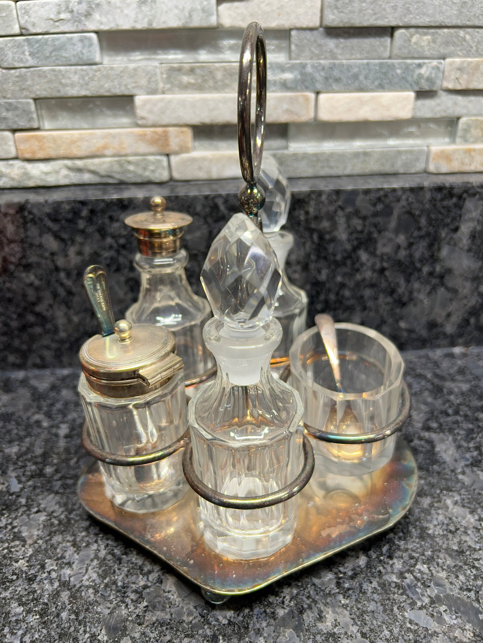 Cruet Set - Condiments - Silver Plated - Serving - Histess - Wedding ...