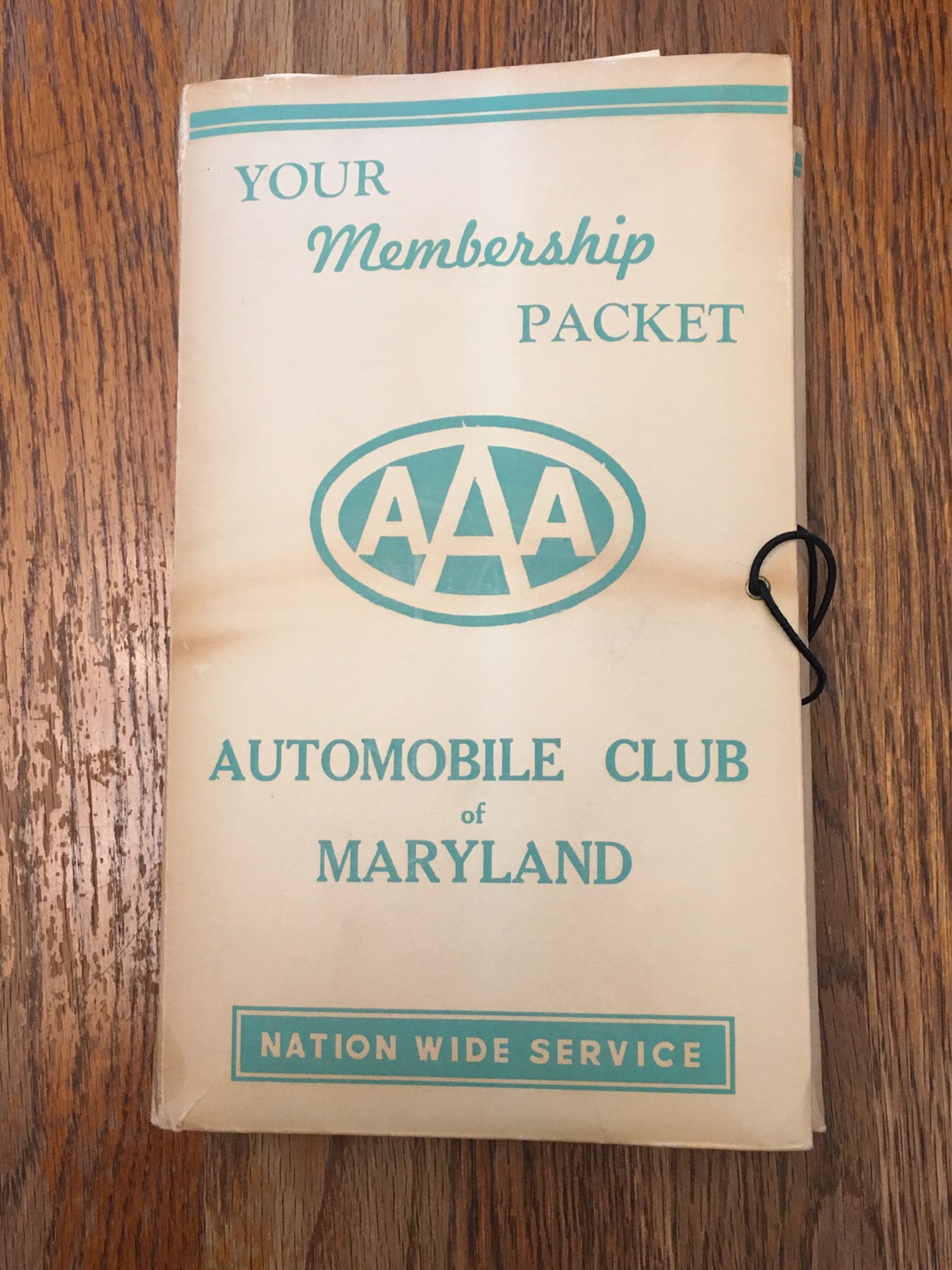 AAA Membership Packet Topper Map Ephemera Classic Car | Etsy