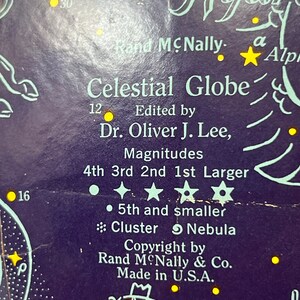 Rare Celestial Globe Constellations Astrology Mythology Sixties Rand ...