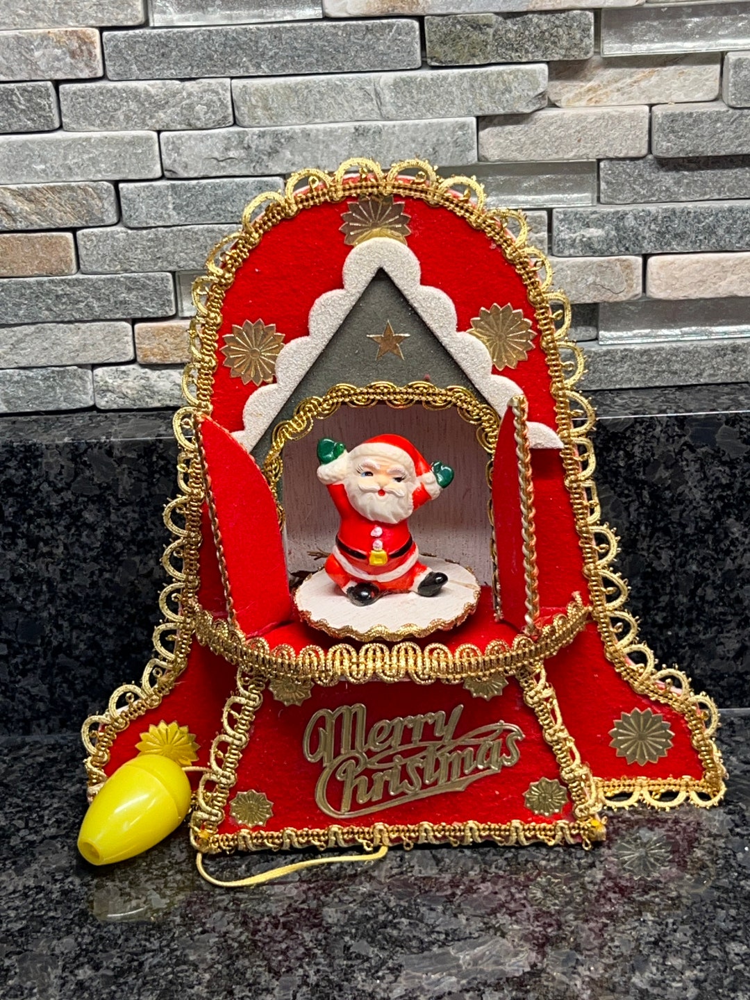 Rare Christmas Santa - Musical - Pull String - Jingle Bells - Japan ...