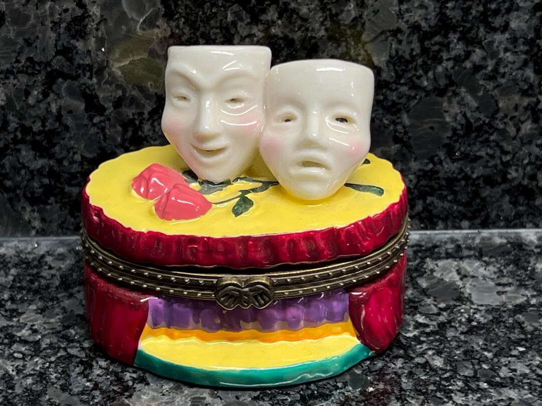 Drama Trinket Box - Tragedy - Comedy - Masks - Opera - Rose - Theater ...