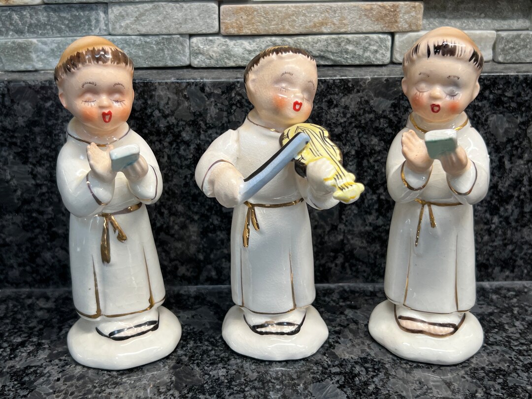 Musical Monk Figurine Set - Friars - Chase - Kitsch - Christmas ...