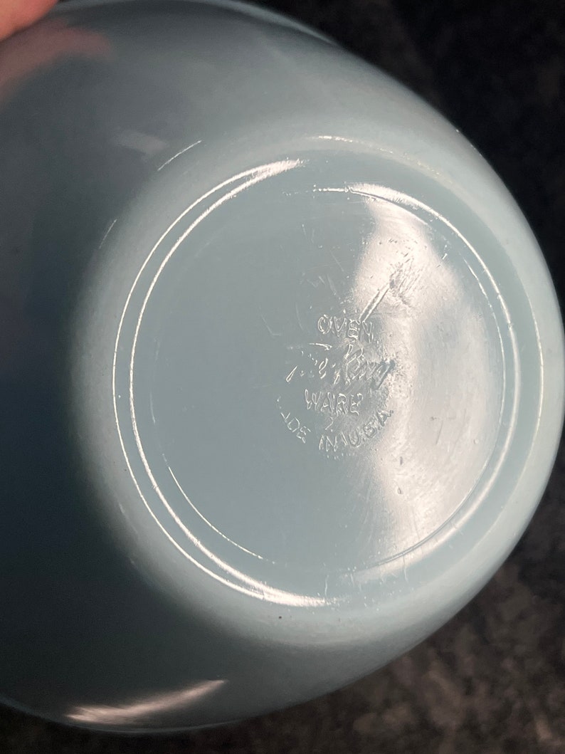 Fire King Delphite Bowl Splash Proof Azurite Blue Milk - Etsy