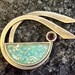 Roman Glass Sterling Brooch - Modernist - Bruria - Israel - Gemstone ...