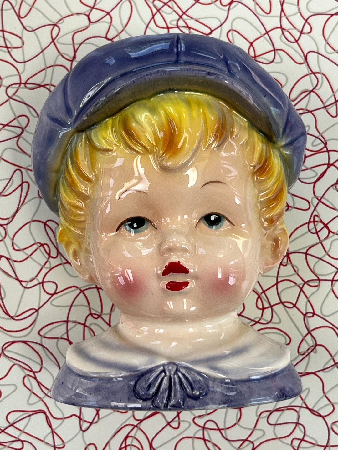 Relpo Head Vase - Planter - Child - Face - Dutch Boy - Nursery - Baby ...