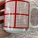 Mod Geometric Mugs Grid Graph Graphic Red White - Etsy