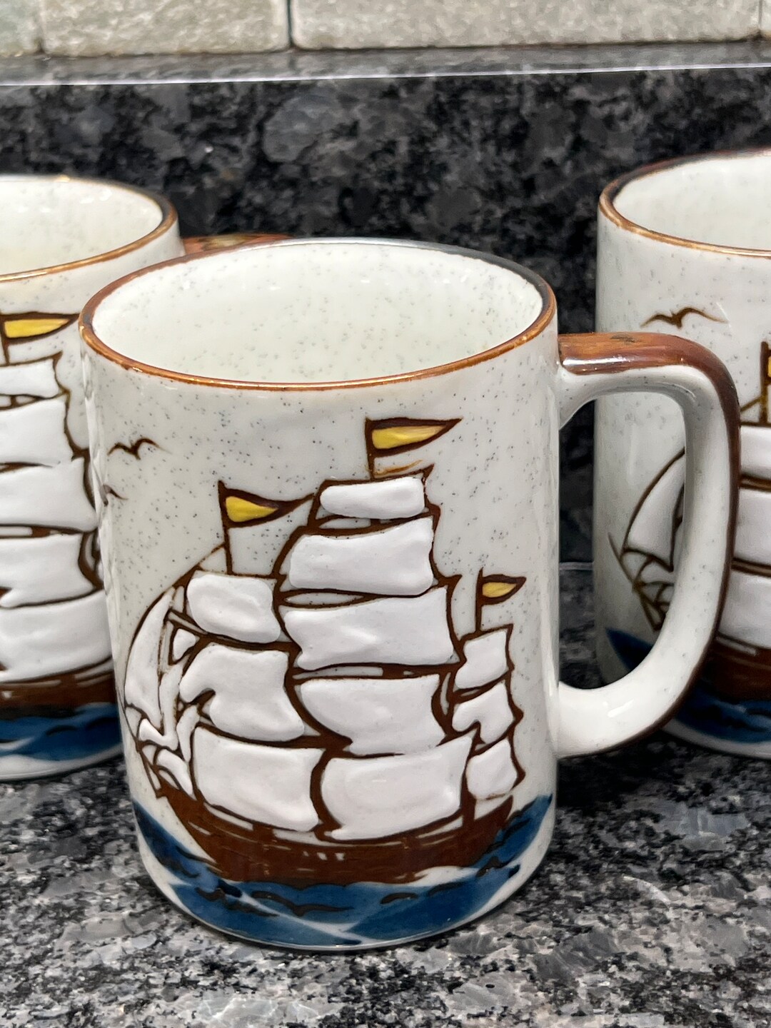 Otagiri Ship Mug Set - Boat - Nautical - Marine - Vessel - Sixties ...