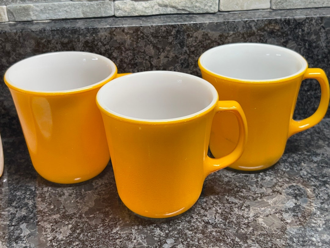 MCM Mugs - Yellow - Orange - Corning - Corningware - Corelle - Sixties ...