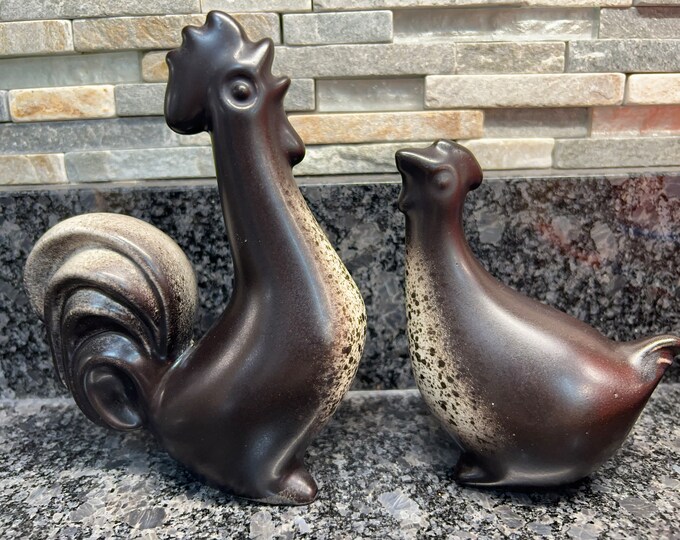 Howard Pierce Chicken Figurine - Rooster - Hen - Ceramic - MCM - Kitsch ...