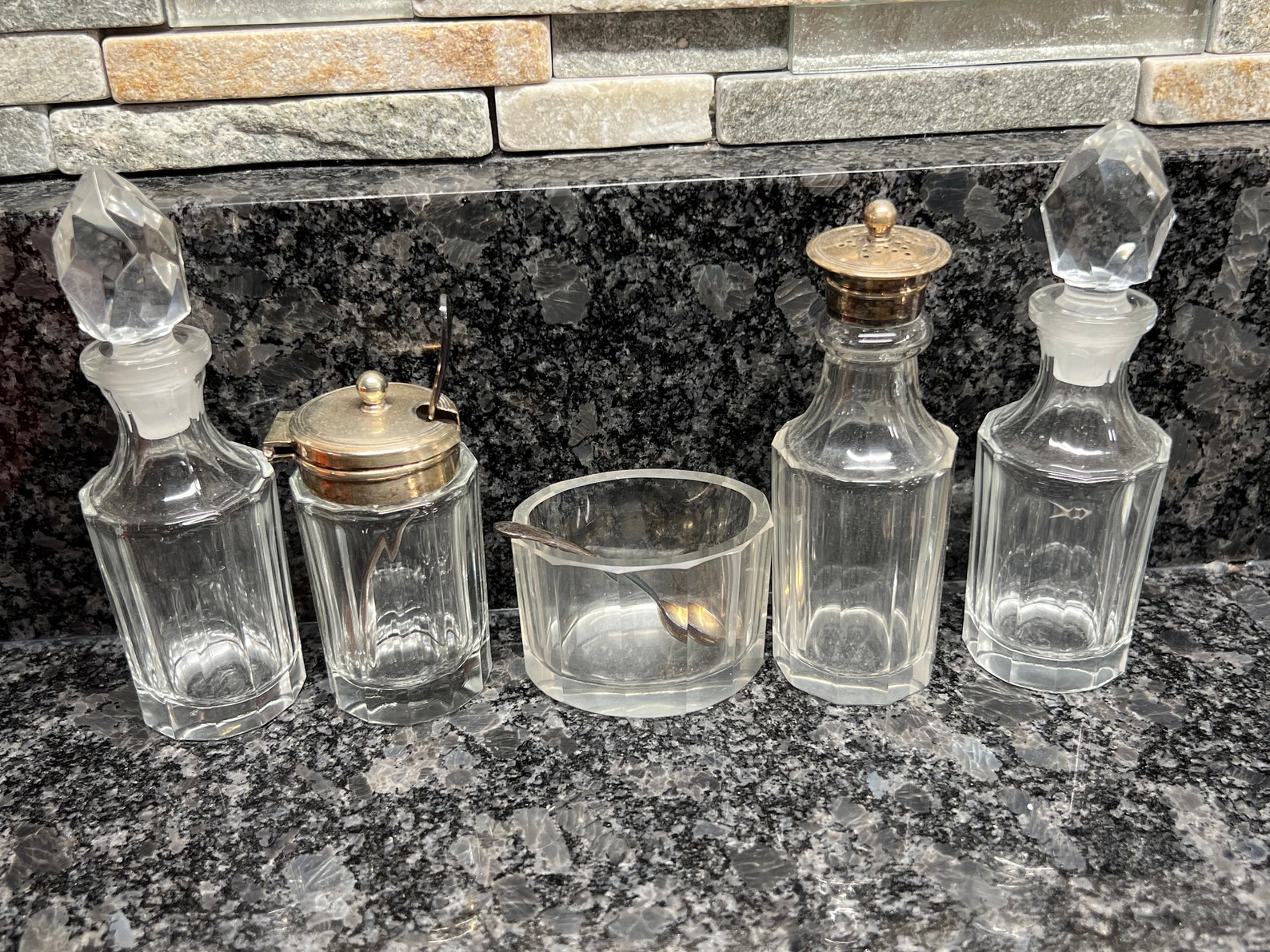 Cruet Set - Condiments - Silver Plated - Serving - Histess - Wedding ...