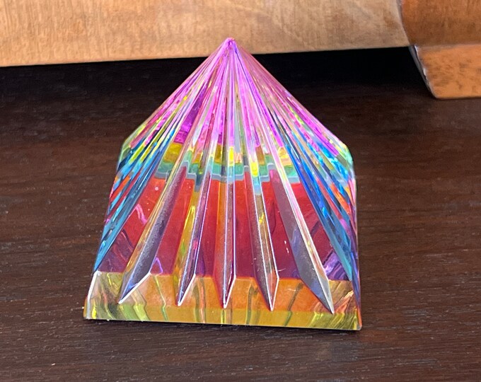 Aurora Borealis Prism - Pyramid - Glass - Austria - Multicolored ...