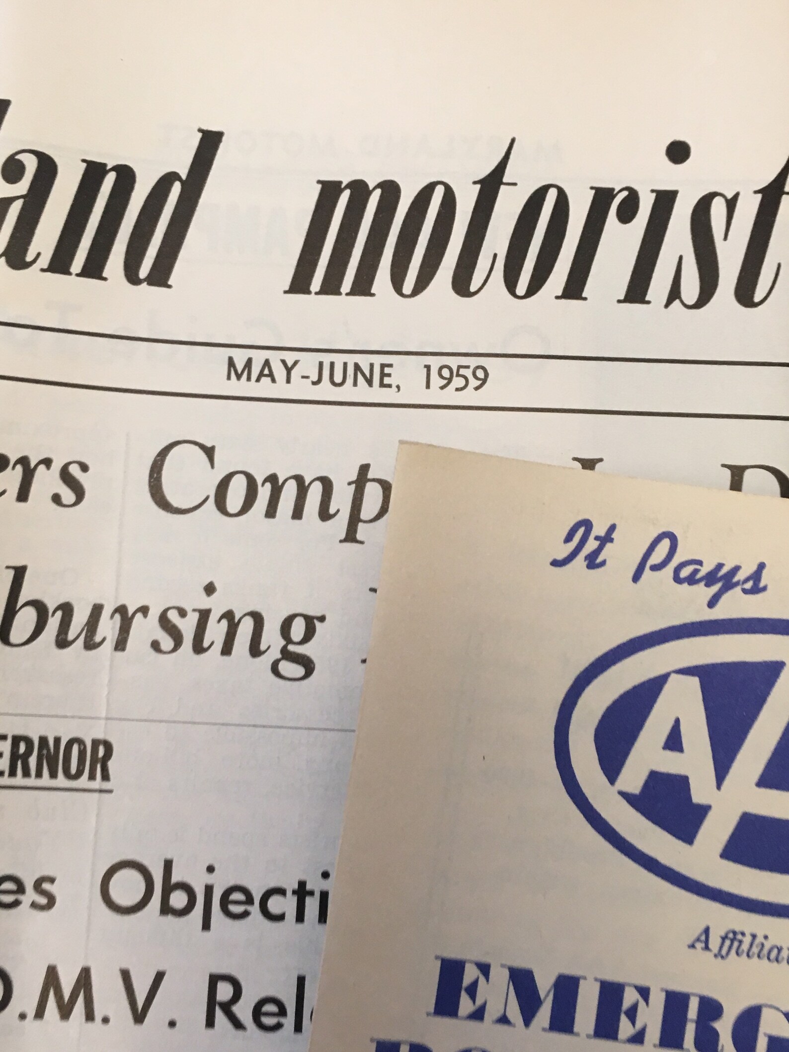 AAA Membership Packet Topper Map Ephemera Classic Car | Etsy