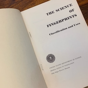 Science of Fingerprints Book - First Edition - FBI - Hoover - Forensics ...